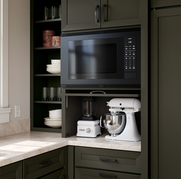 Medallion Cabinetry - Built-In Microwave Cabinet with Appliance Garage